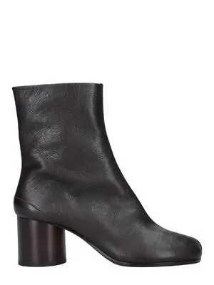 MAISON MARGIELA Leather Tabi Boots - Burgundy