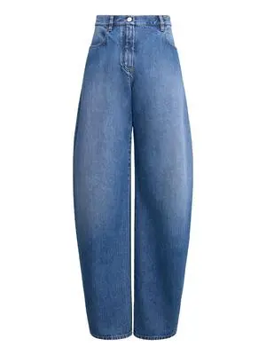 Alaïa Round Wide-leg Jeans - Blue