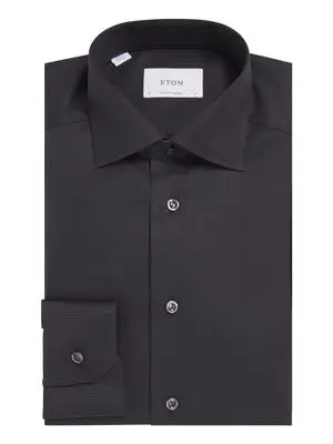 Eton Cotton Dobby Contemporary Fit Shirt - Black