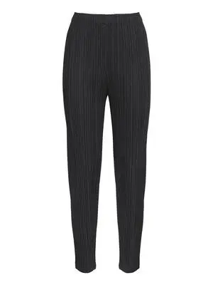 Issey Miyake Pleated Straight-leg Trousers - Black