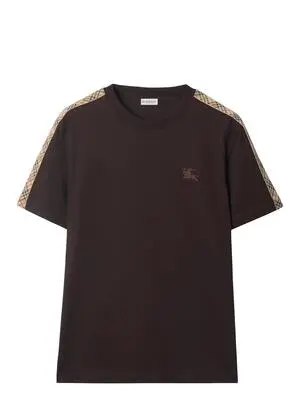 Burberry Check-trim T-shirt - Brown