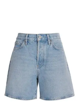 AGOLDE Dame Wide-leg Denim Shorts - Blue