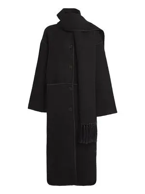 TOTEME Wool-blend Scarf Coat - Black