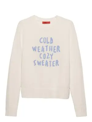 Max & Co. Wool-cashmere Embroidered Sweater - White