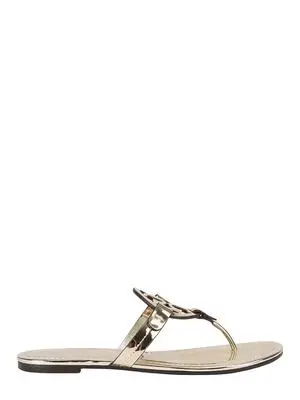 Tory Burch Miller Logo Sandals - Gold