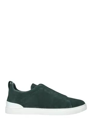 Zegna Triple Stitch Suede Sneakers - Green
