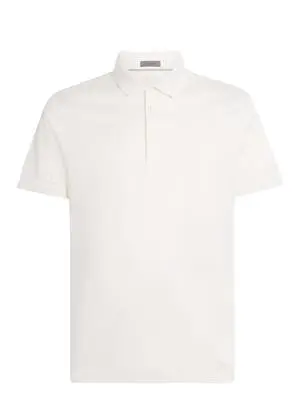 Corneliani Cotton Jersey Polo Shirt - White