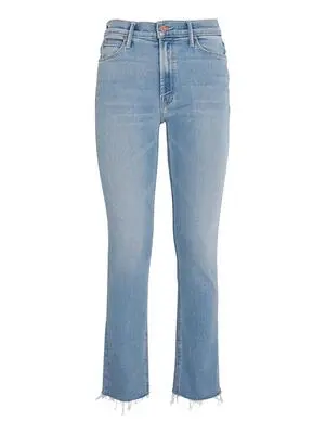 MOTHER The Dazzler Ankle Fray Jeans - Blue