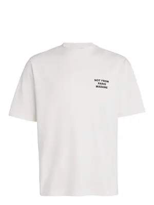 Drole De Monsieur Cotton Slogan T-shirt - White