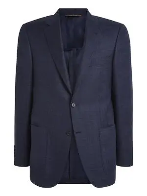 Canali Wool-blend Blazer - Navy