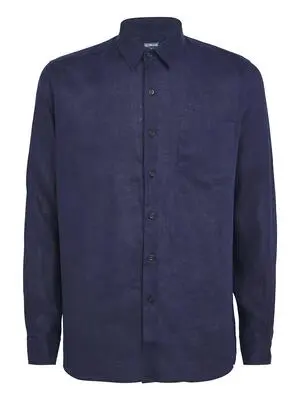 Vilebrequin Linen Caroubis Shirt - Navy