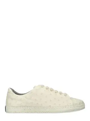 BROTINI Ostrich Leather Low-top Sneakers - Beige