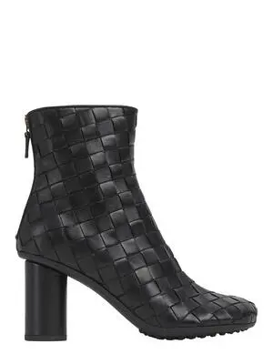 Bottega Veneta Leather Ankle Boots - Black