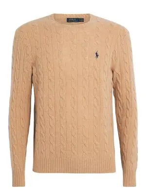 Polo Ralph Lauren Wool-cashmere Cable-knit Sweater - Brown