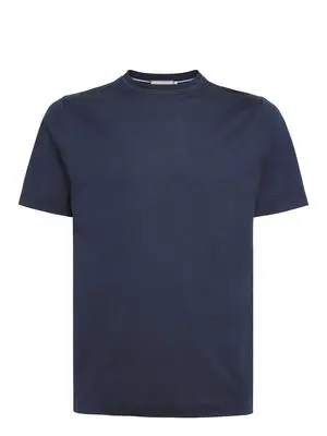 Canali Cotton Double-neck T-shirt - Navy