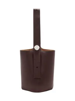 Loewe Large Leather Pebble Bucket Bag - Burgundy