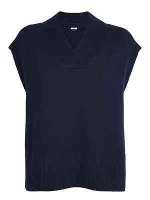 JOSEPH Cashmere Mena Sweater Vest - Blue