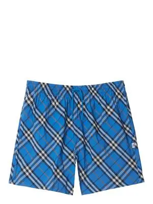 Burberry Check Swim Shorts Blue