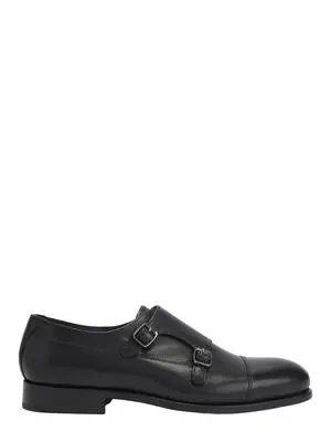 Kurt Geiger Leather Monk Shoes - Black