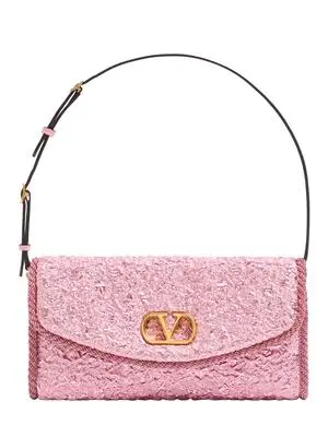 Valentino Garavani Metallic Vain Shoulder Bag - Pink