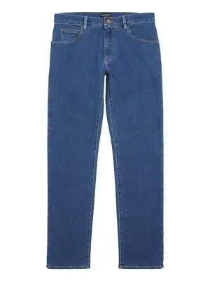 Giorgio Armani Stretch-cotton Straight Jeans - Blue