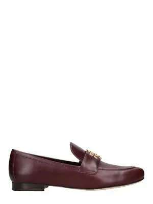 Tory Burch Leather Eleanor Loafers - Burgundy