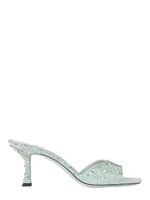 JIMMY CHOO Skye 70 Embellished Mules - Turquoise