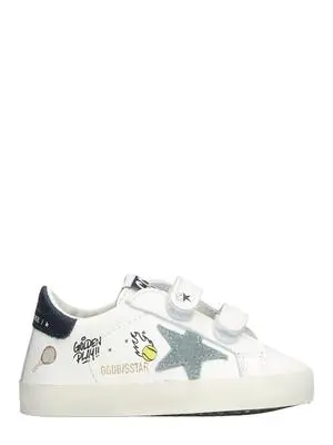 GOLDEN GOOSE Leather Baby School Sneakers - Blue