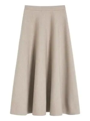 Max Mara Jersey Tech Midi Skirt - Beige