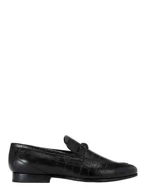 Kurt Geiger Croc-embossed Alton Loafers - Black