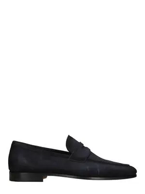 Magnanni Suede Diezma Loafers - Navy