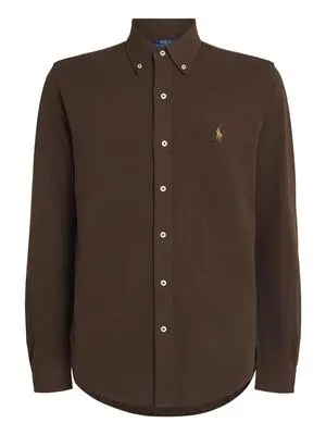 Polo Ralph Lauren Cotton Featherweight Mesh Shirt - Brown