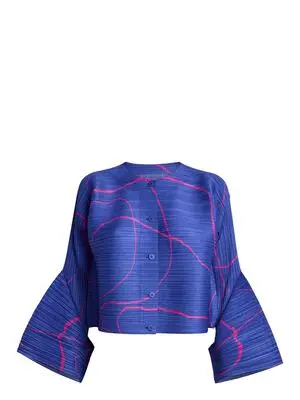 Issey Miyake Printed Pause Jacket - Blue