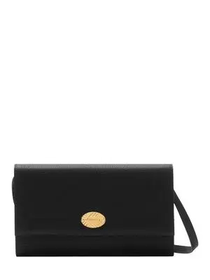 Burberry Leather Cotswolds Strap Wallet - Black
