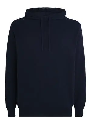 Harrods Hooded Cashmere Knitwear - Navy