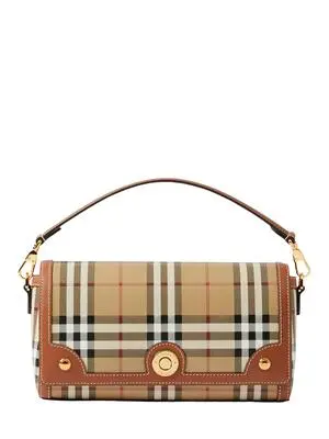 Burberry Check Top-handle Bag - Brown