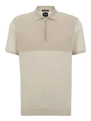 BOSS Cotton-silk Polo Shirt - Beige