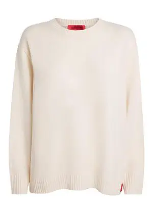 Max & Co. Wool-cashmere Crewneck Sweater - White