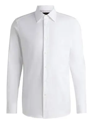 BOSS Stretch-cotton Slim Shirt - White