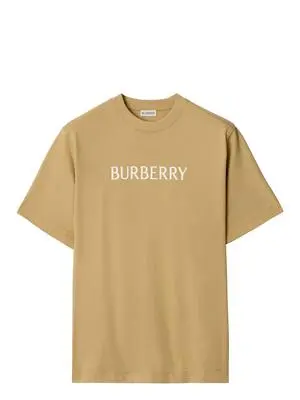 Burberry Cotton Logo Slim T-shirt - Beige