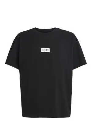 MAISON MARGIELA Cotton Numeric Tab T-shirt - Black