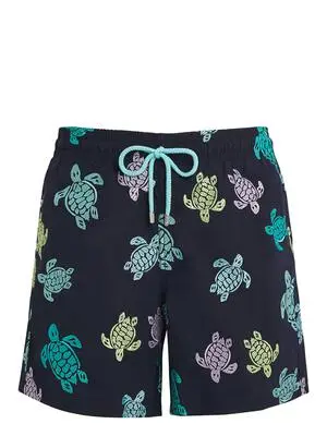 Vilebrequin Embroidered Turtle Mistral Swim Shorts - Navy
