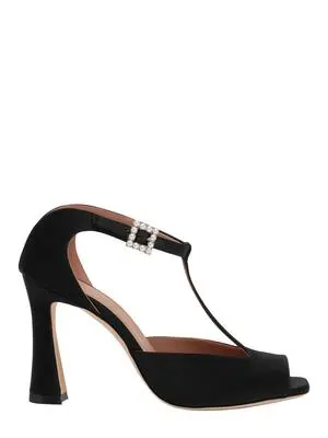 MALONE SOULIERS Satin Nomi 90 Sandals - Black