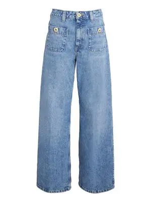 Sandro High-waist Wide-leg Jeans - Blue