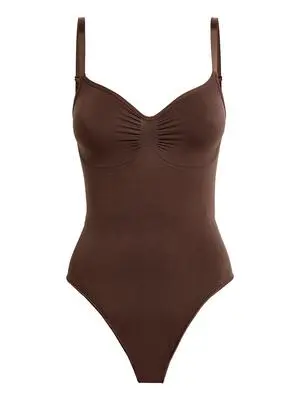 SKIMS Seamless Sculpt Thong Bodysuit - Brown