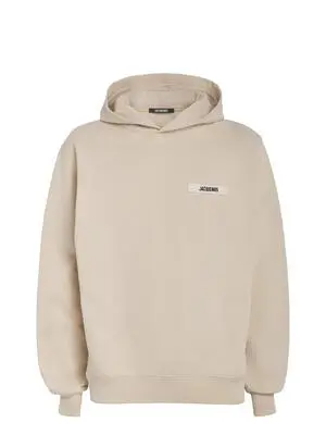 Jacquemus Grosgrain Logo Hoodie - Beige