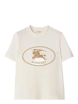 Burberry Equestrian Knight Design T-shirt - Ivory