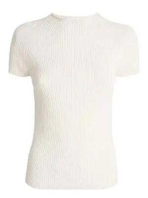 MAX & CO. Ribbed Short-Sleeve Sweater