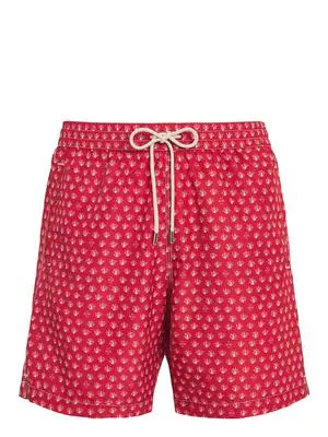 Jacob Cohen Coral Print Bermuda Swim Shorts - Red