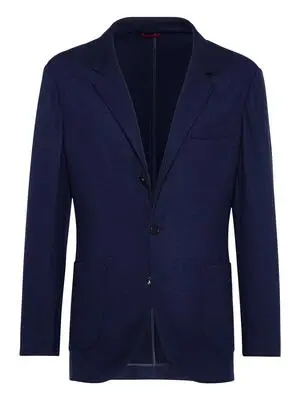 Brunello Cucinelli Cashmere Jersey Blazer - Blue
